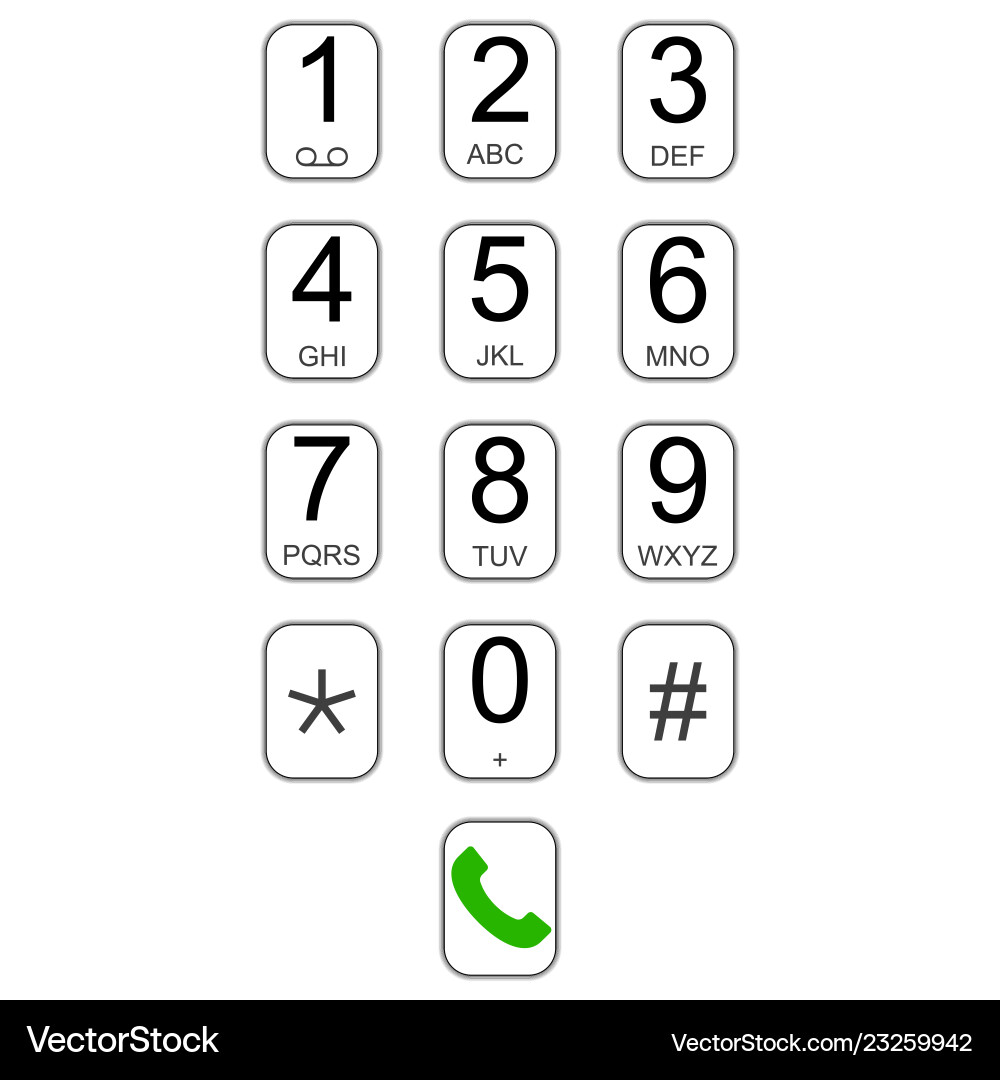 Smartphone keypad dialer with buttons user Vector Image