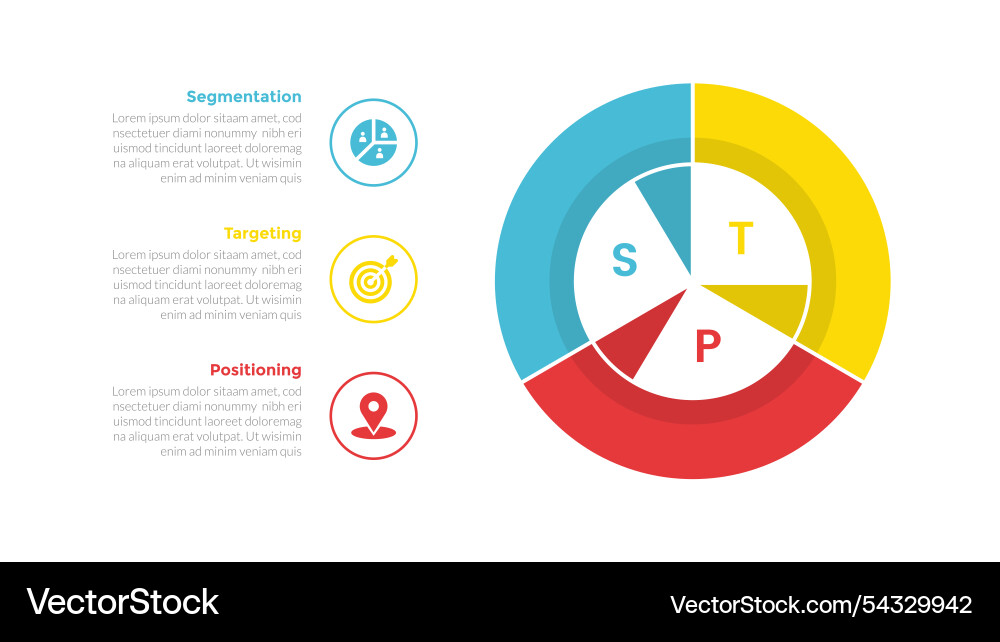 Stp marketing analysis infographics template Vector Image