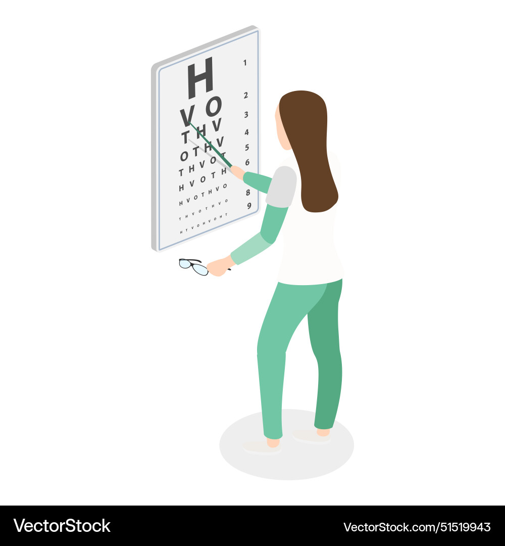 3d isometric flat set of therapist Royalty Free Vector Image