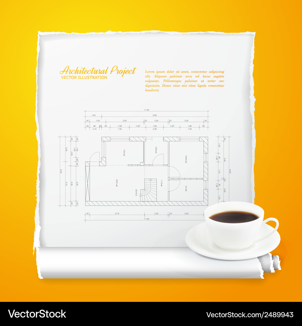 Architectural project Royalty Free Vector Image