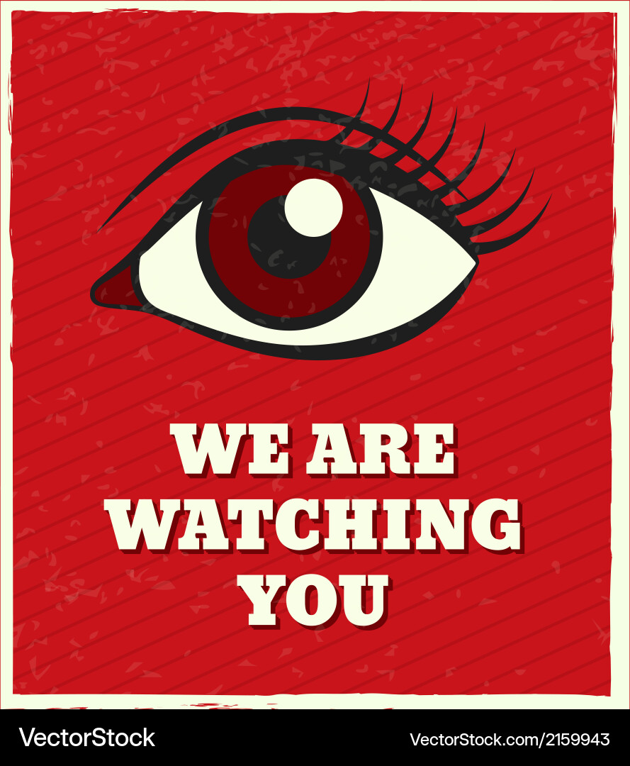 Looking eye poster Royalty Free Vector Image - VectorStock