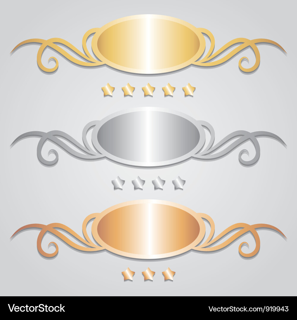 Metal frames Royalty Free Vector Image - VectorStock