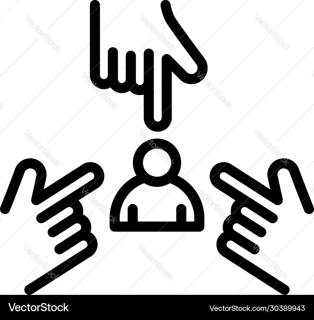 No racial discrimination icon outline style Vector Image