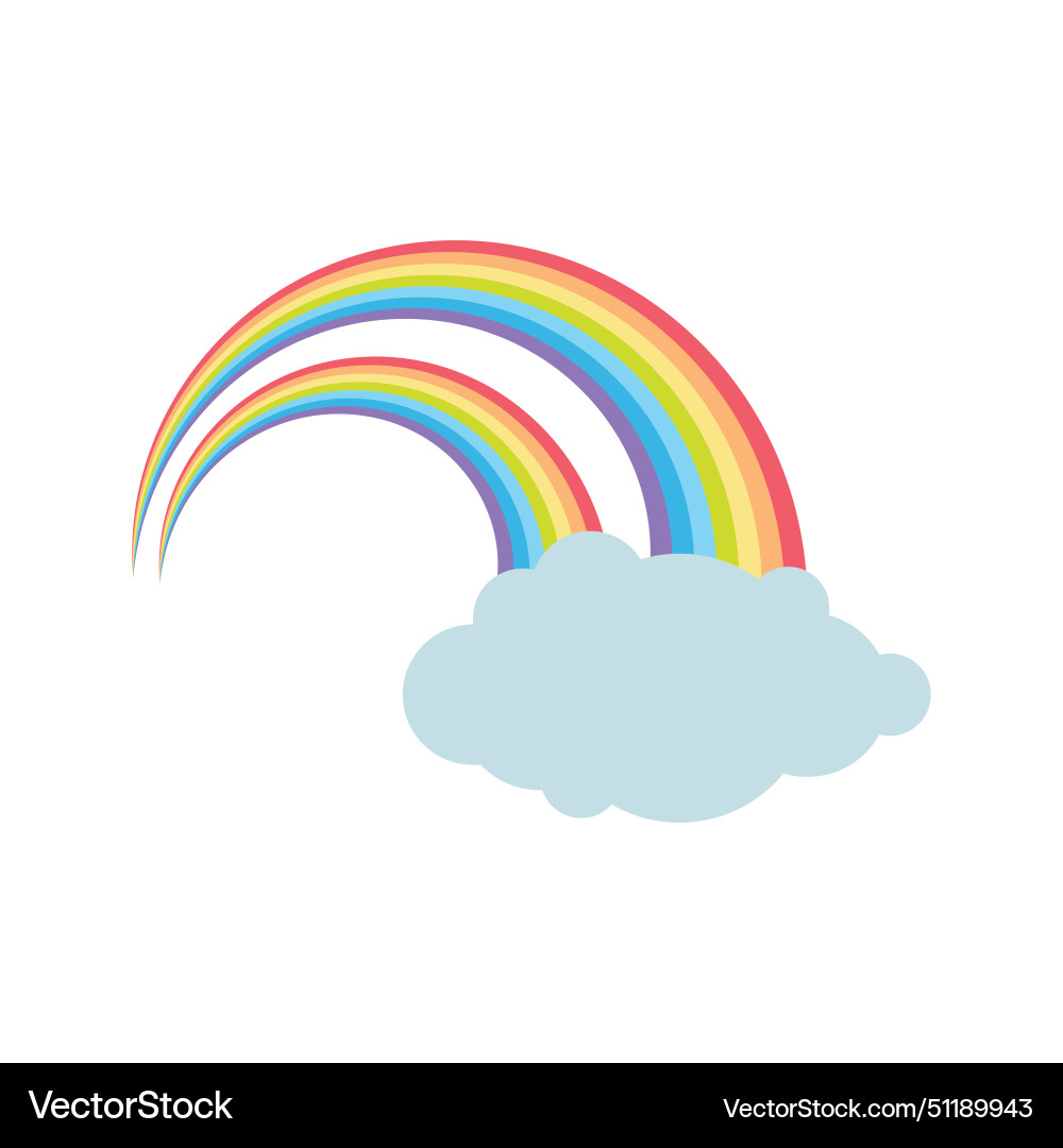 Rainbow flat design Royalty Free Vector Image - VectorStock