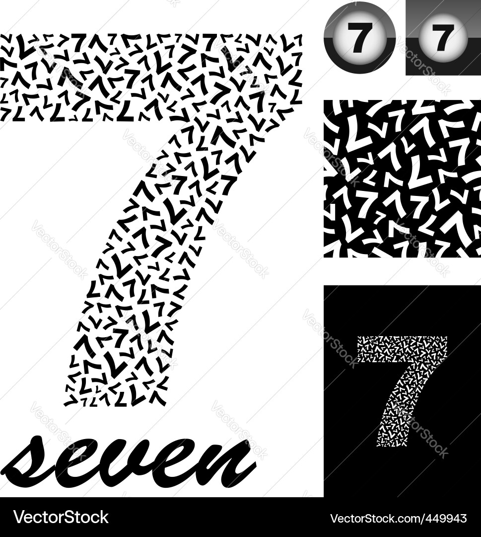 Seven Royalty Free Vector Image - VectorStock