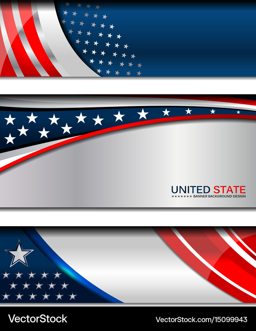 USA Flag Backgrounds Royalty Free Vector Image