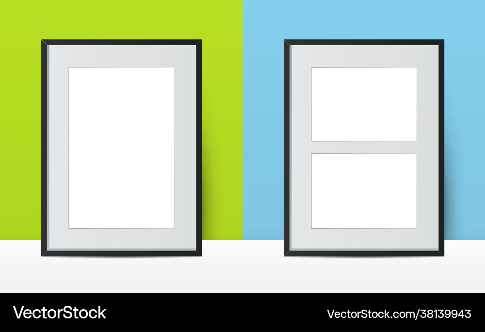 Vertical collage set layout template frames Vector Image