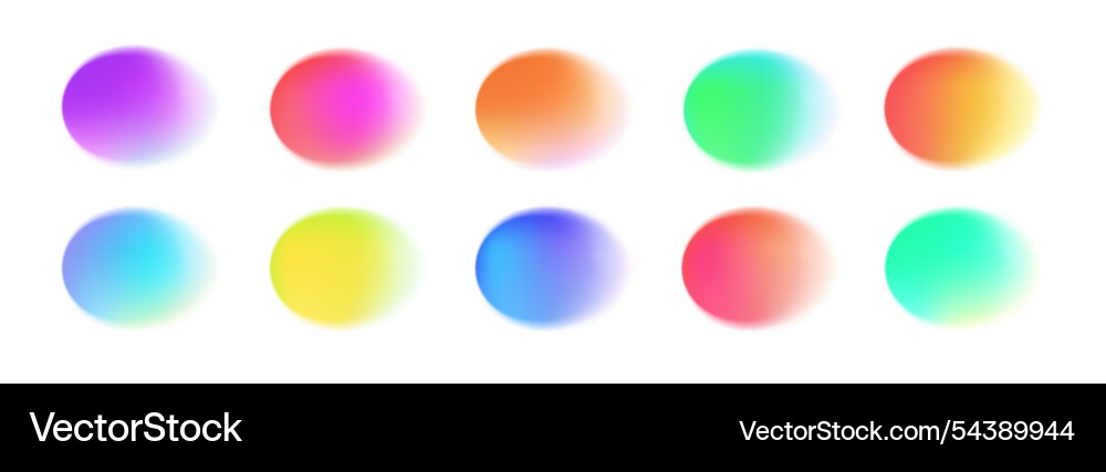 Color circle gradients abstract watercolor blur Vector Image