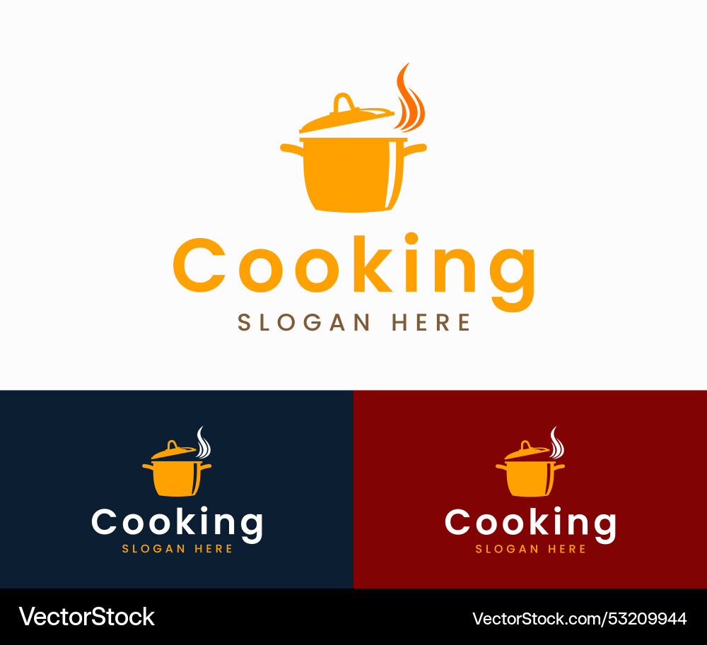 Cooking logo design or restaurant kitchen Vector Image