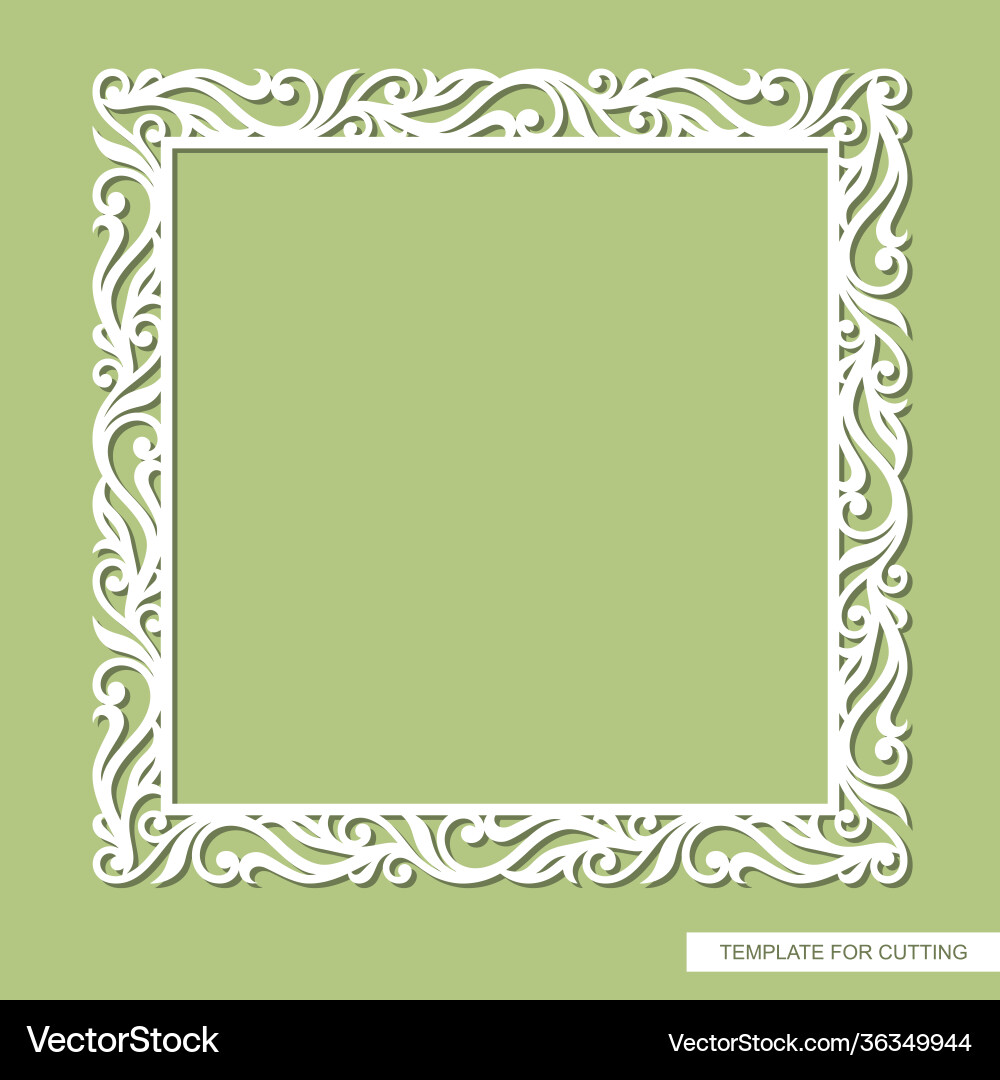 Square frame for photo painting text Royalty Free Vector