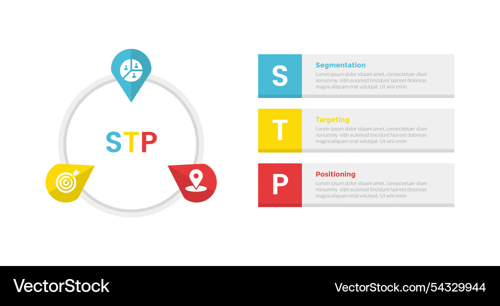 Stp marketing analysis infographics template Vector Image