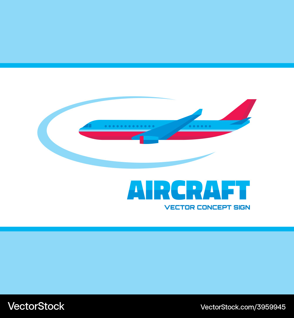 Aircraft - logo concept Royalty Free Vector Image