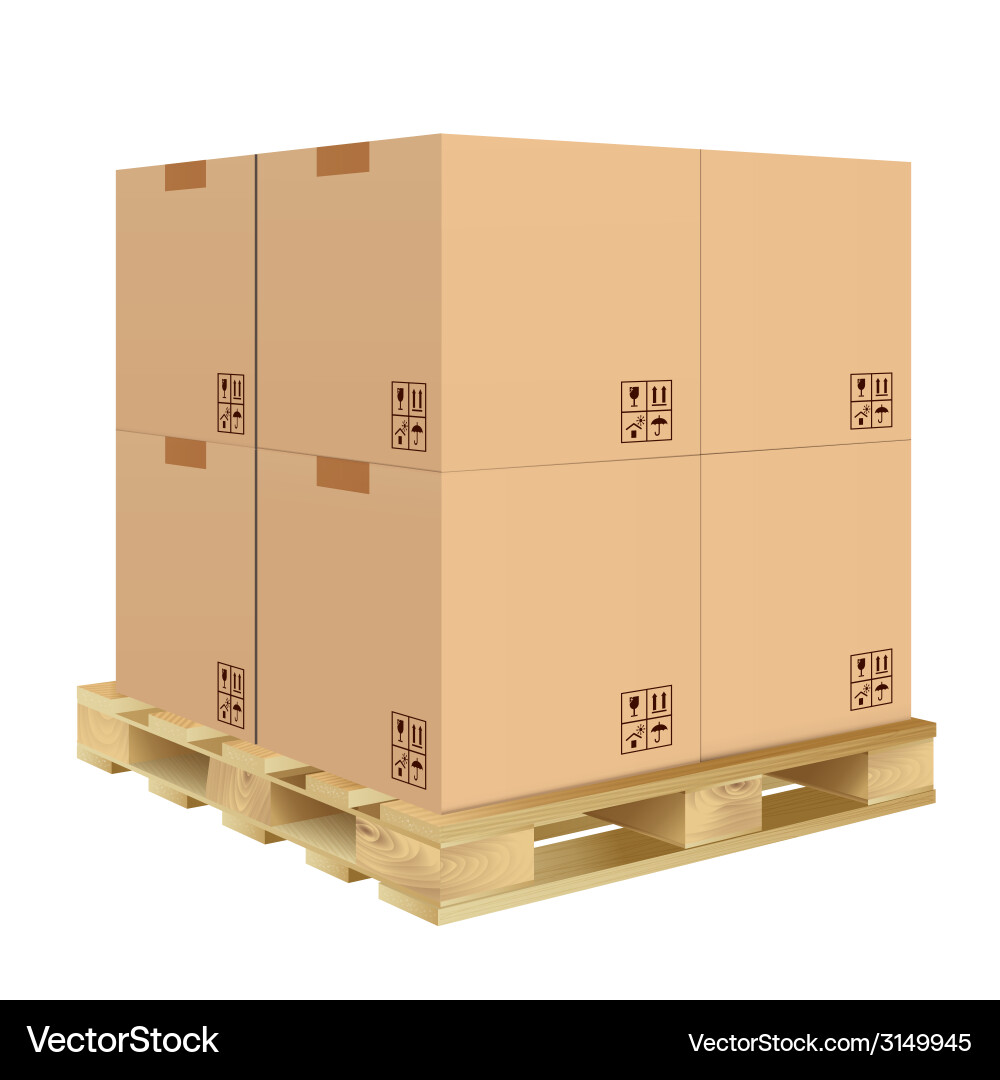 Carton box isolated Royalty Free Vector Image - VectorStock