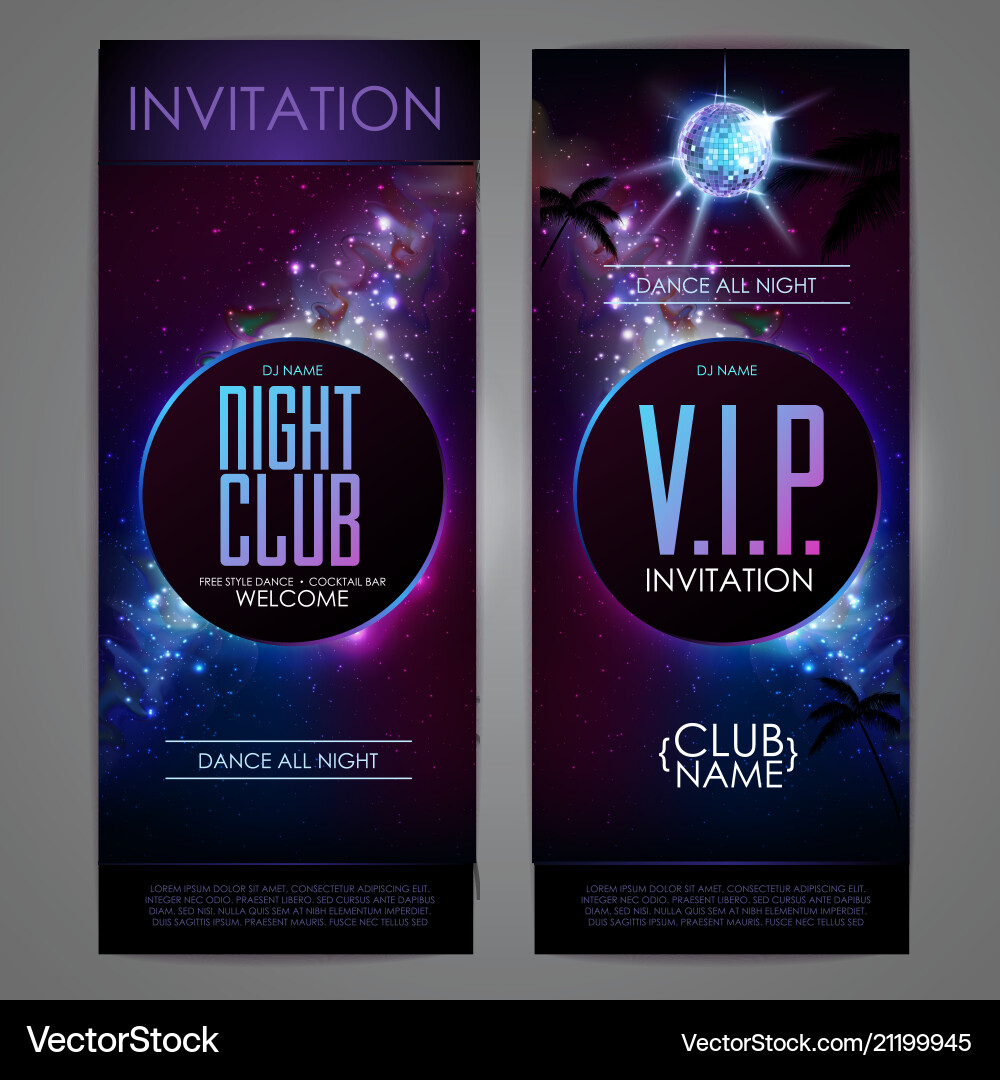 Disco ball background party poster Royalty Free Vector Image