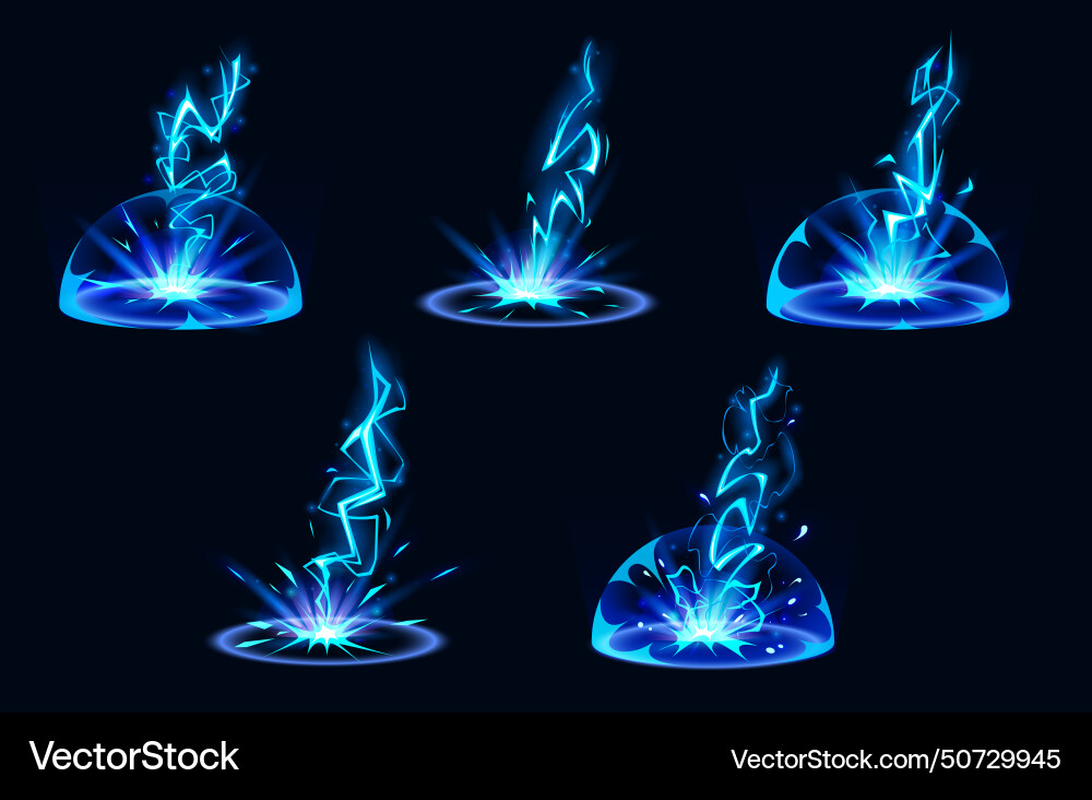Lightning hit ground or floor with burst effect Vector Image