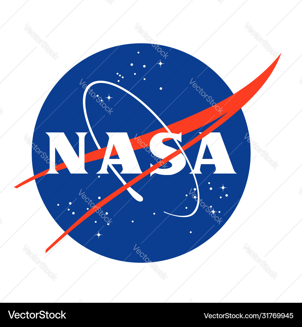 Nasa national aeronautics and space Royalty Free Vector