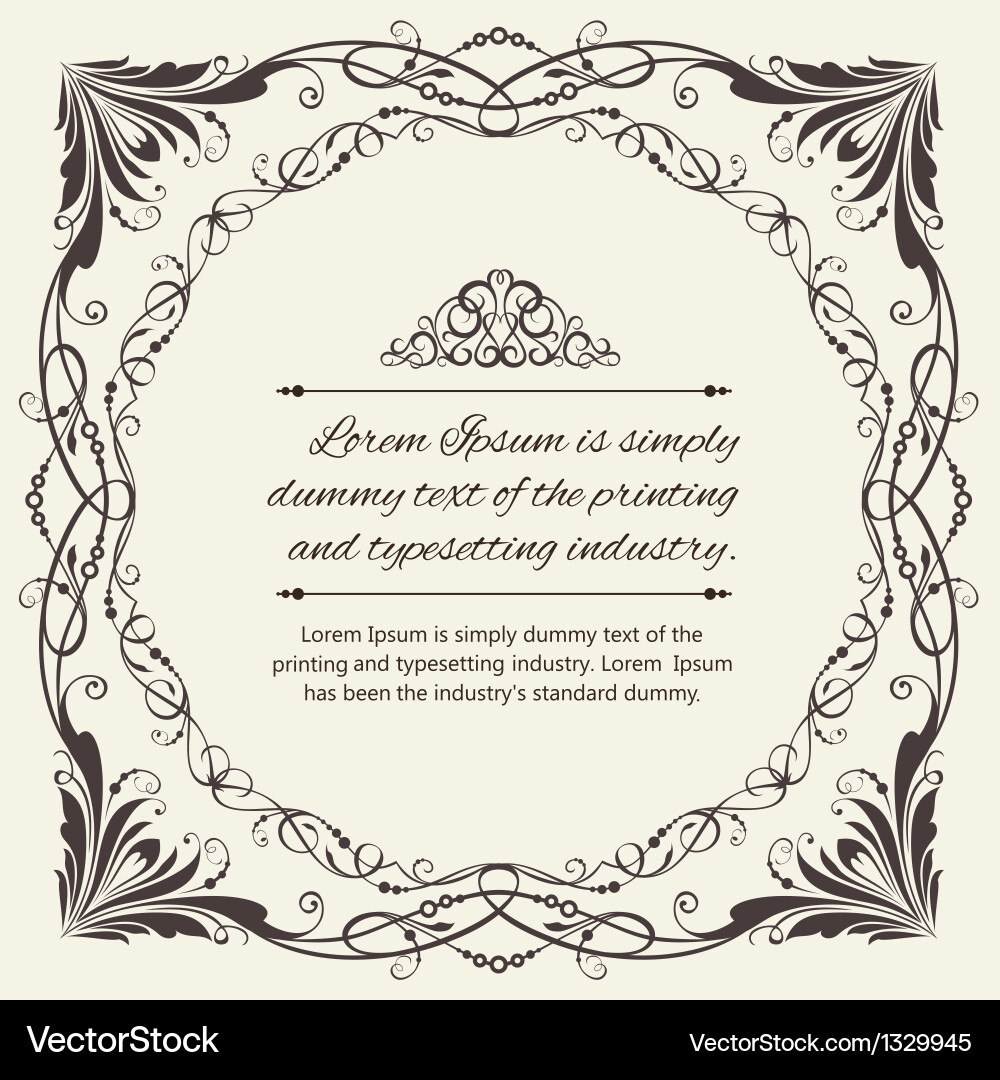 Orate frame Royalty Free Vector Image - VectorStock