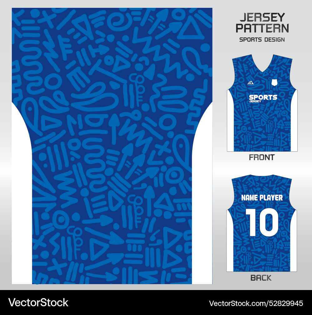 Pattern sports shirt background imageblue white Vector Image