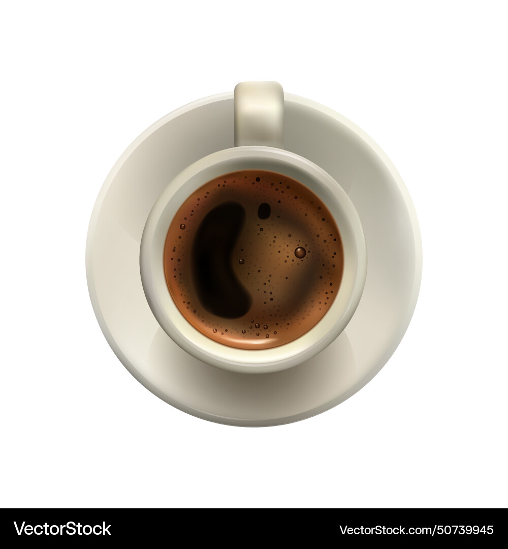 Realistic coffee cup Royalty Free Vector Image