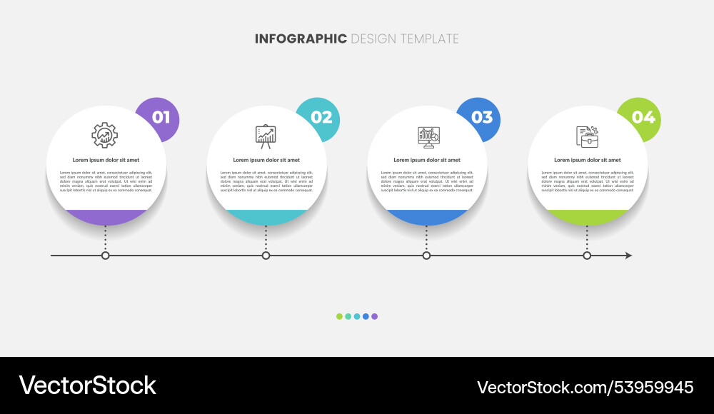 Timeline creator infographic template 4 step Vector Image