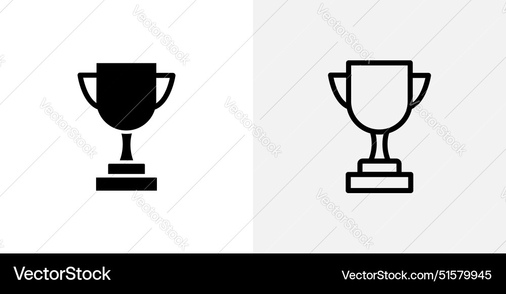 Trophy icon set Royalty Free Vector Image - VectorStock