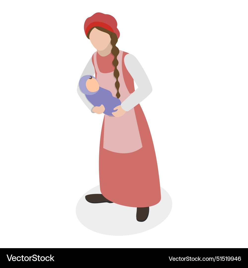 3d isometric flat set of british people Royalty Free Vector