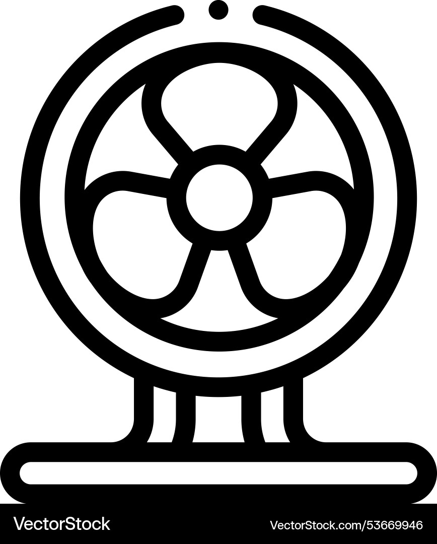 Fan icon thin linear style design isolated on Vector Image