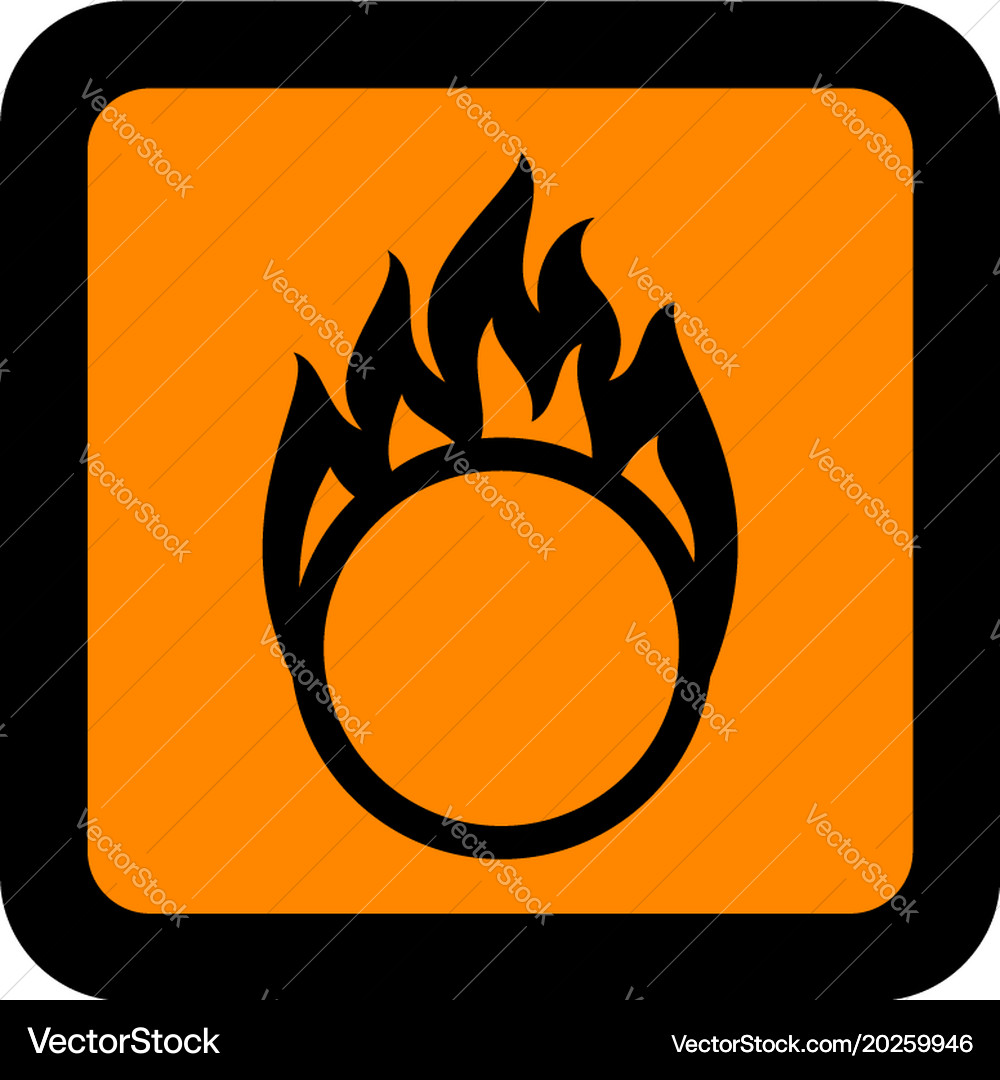 Flammable Liquid Warning Sign Royalty Free Vector Image