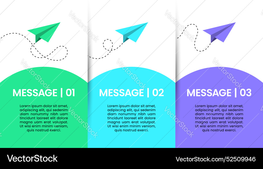 Infographic template newsletter concept with 3 Vector Image