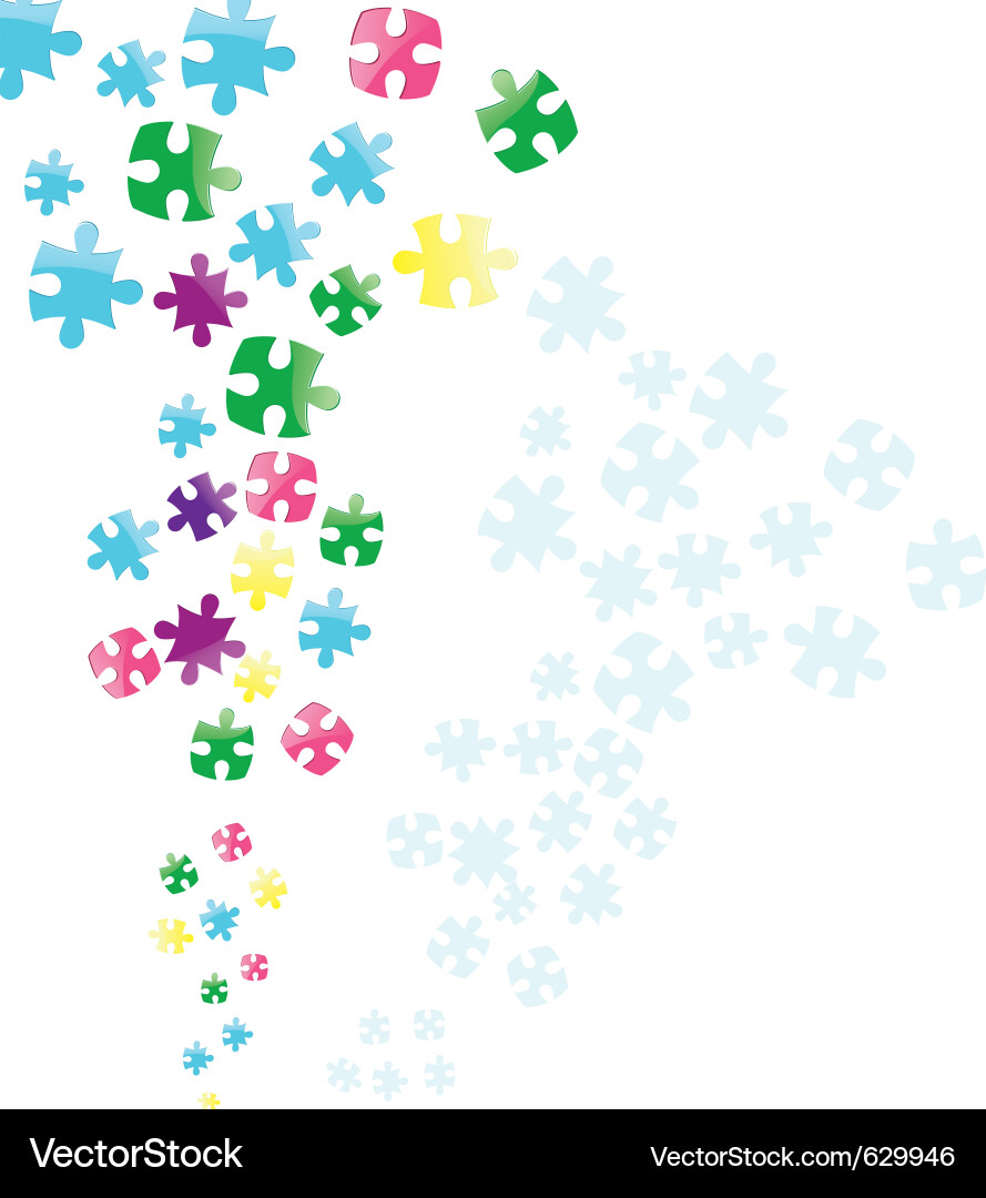 Jigsaw puzzle connection Royalty Free Vector Image