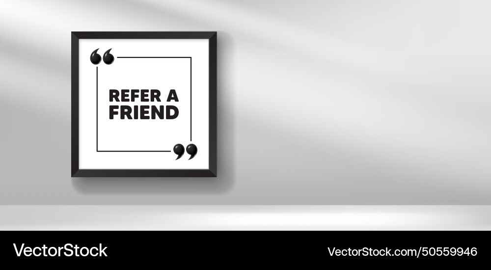 Refer a friend symbol referral program sign Vector Image