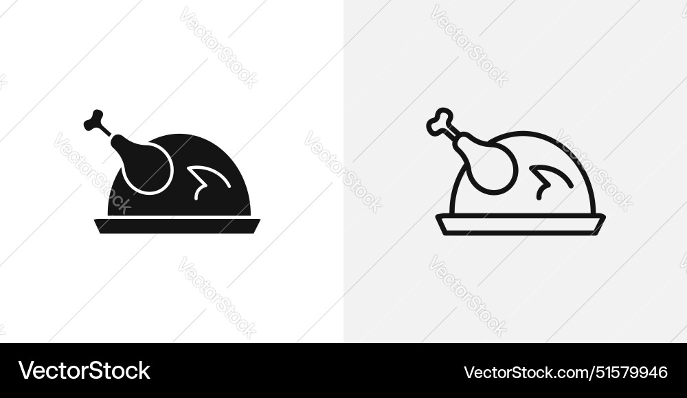 Turkey icon set Royalty Free Vector Image - VectorStock