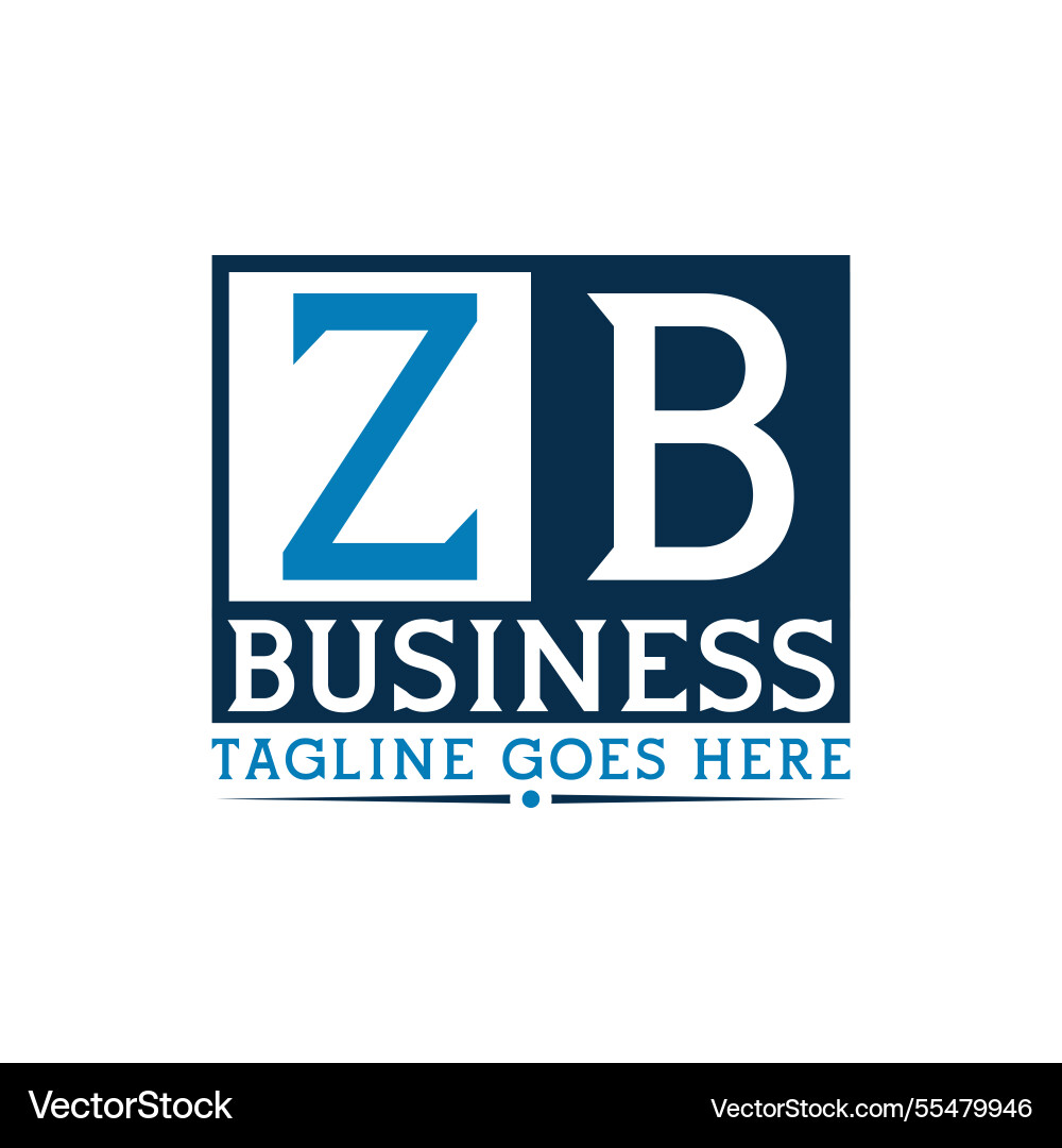 Zb logo letter business design – Royalty-Free Vector | VectorStock