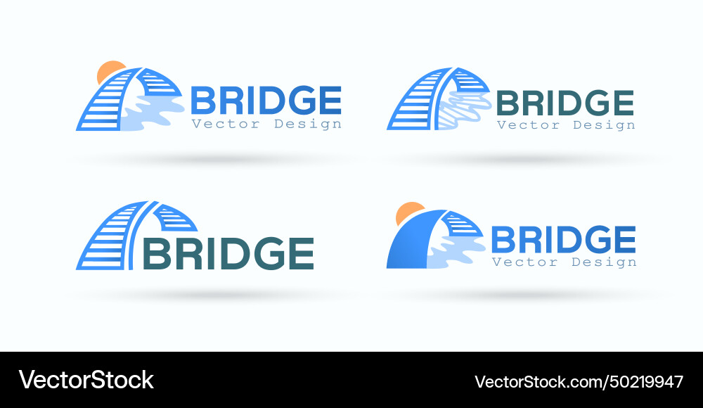 Bridge logo design Royalty Free Vector Image - VectorStock