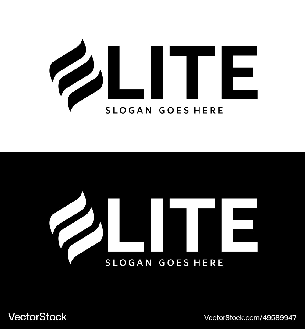 Elite letter logo design Royalty Free Vector Image