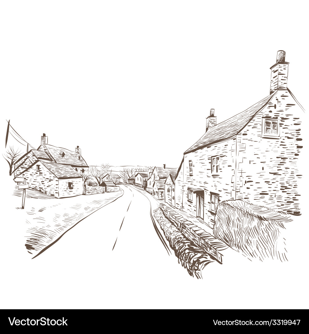 Hand drawn house Royalty Free Vector Image - VectorStock