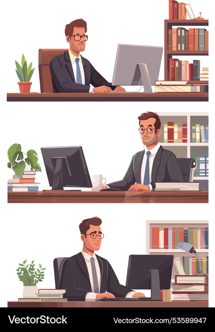 Lawyer Cartoon Character Royalty Free Vector Image