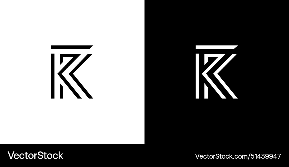 Modern and strong letter r initials logo design Vector Image
