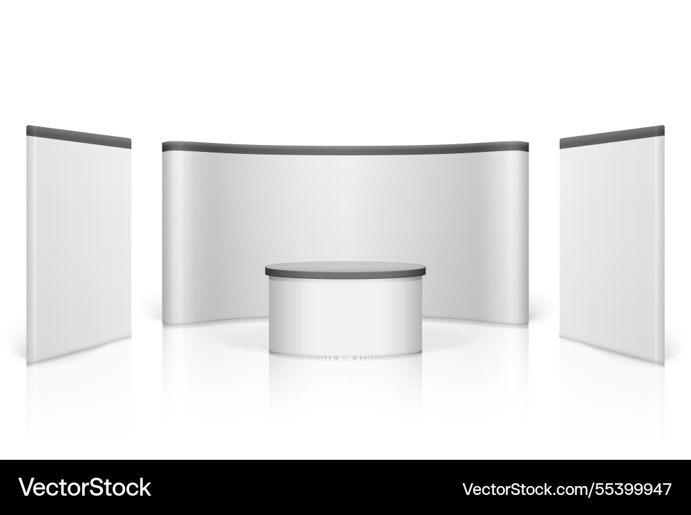 White blank trade show booth Royalty Free Vector Image