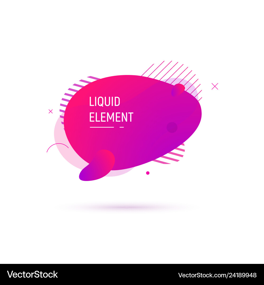 Abstract shape design liquid fluid elemend Vector Image