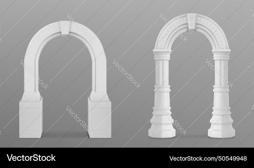 Ancient roman arch with decorative ornate Vector Image
