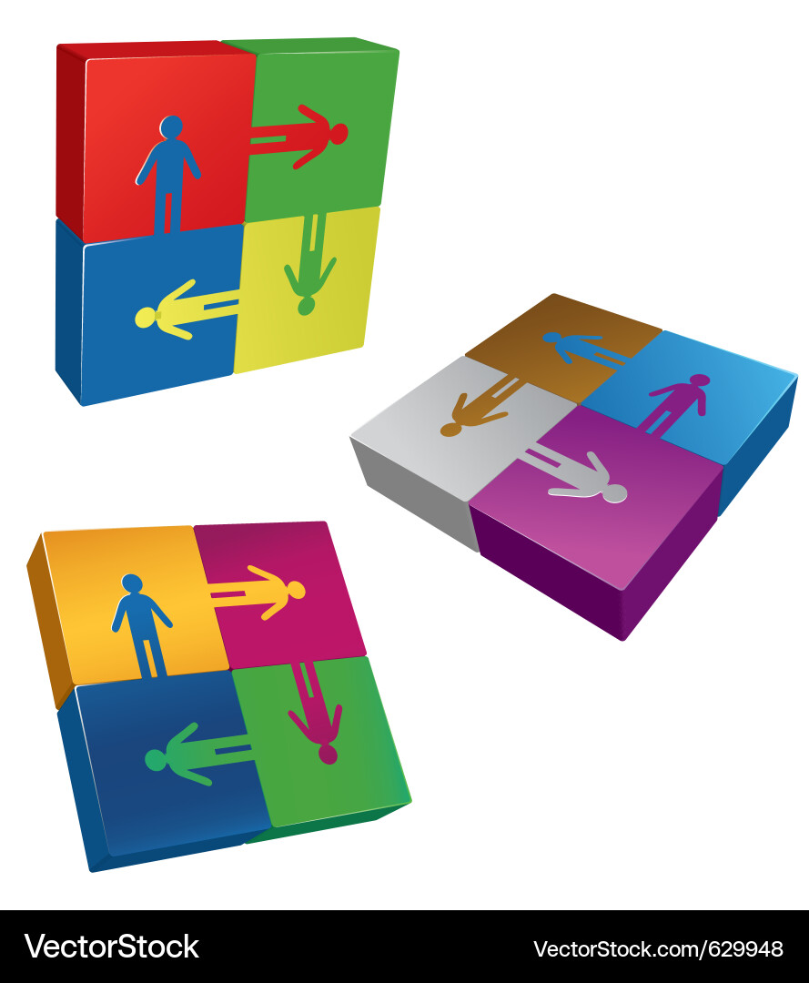 Business logo friendship Royalty Free Vector Image