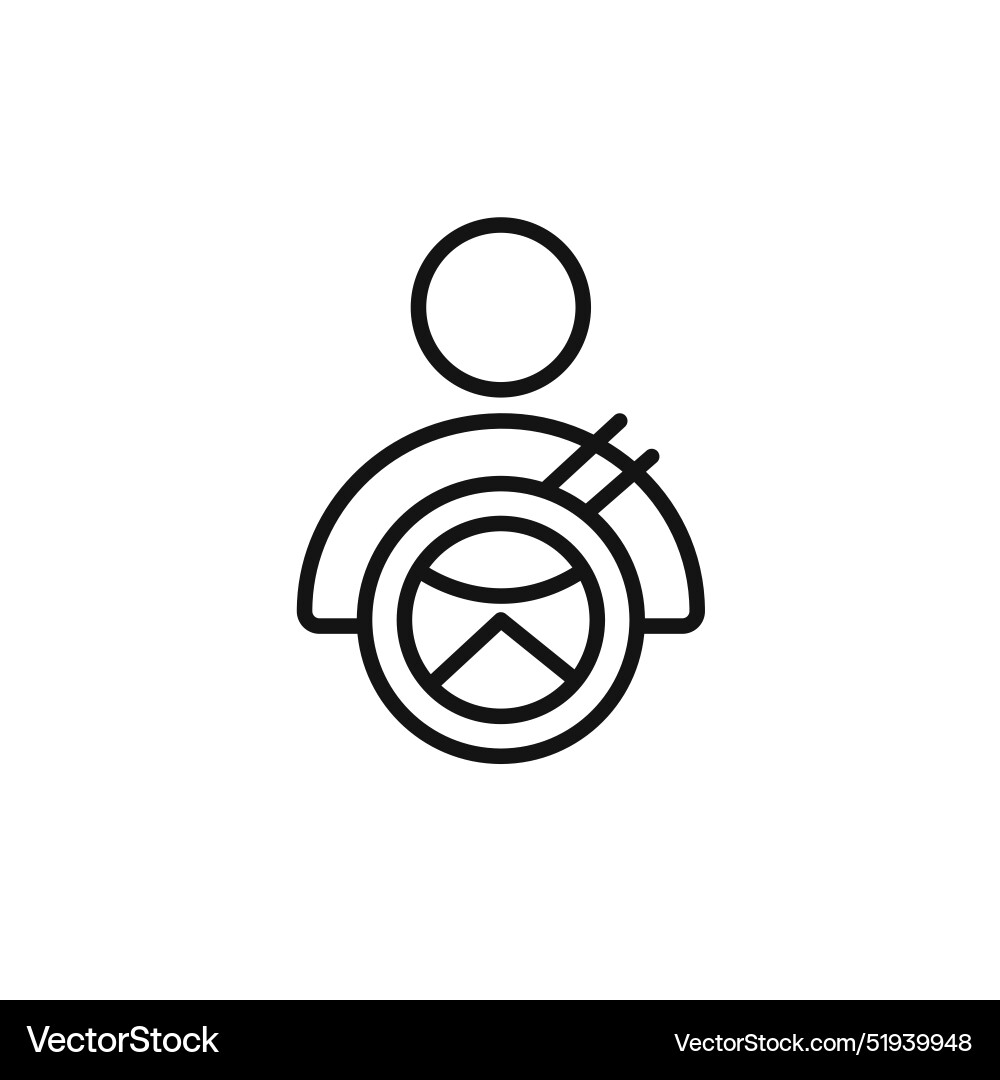 Car driver icon logo sign outline Royalty Free Vector Image