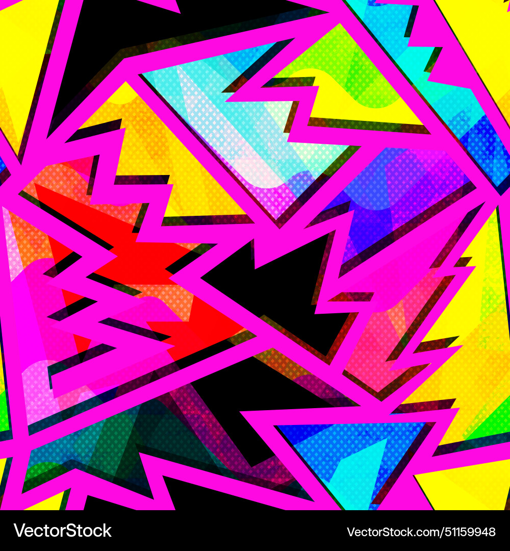 Coloured pink geometric seamless pattern Vector Image