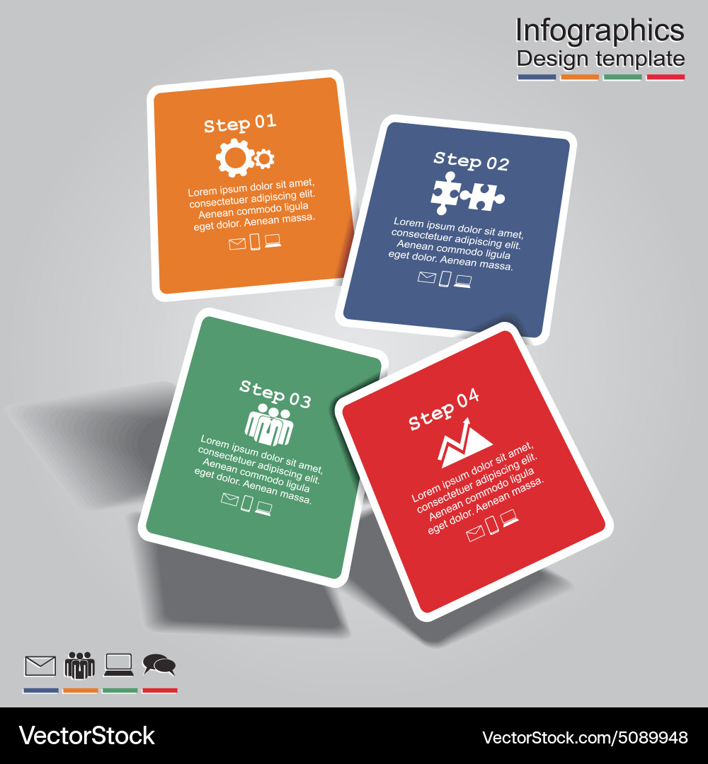 Infographic report template with lines and icons Vector Image
