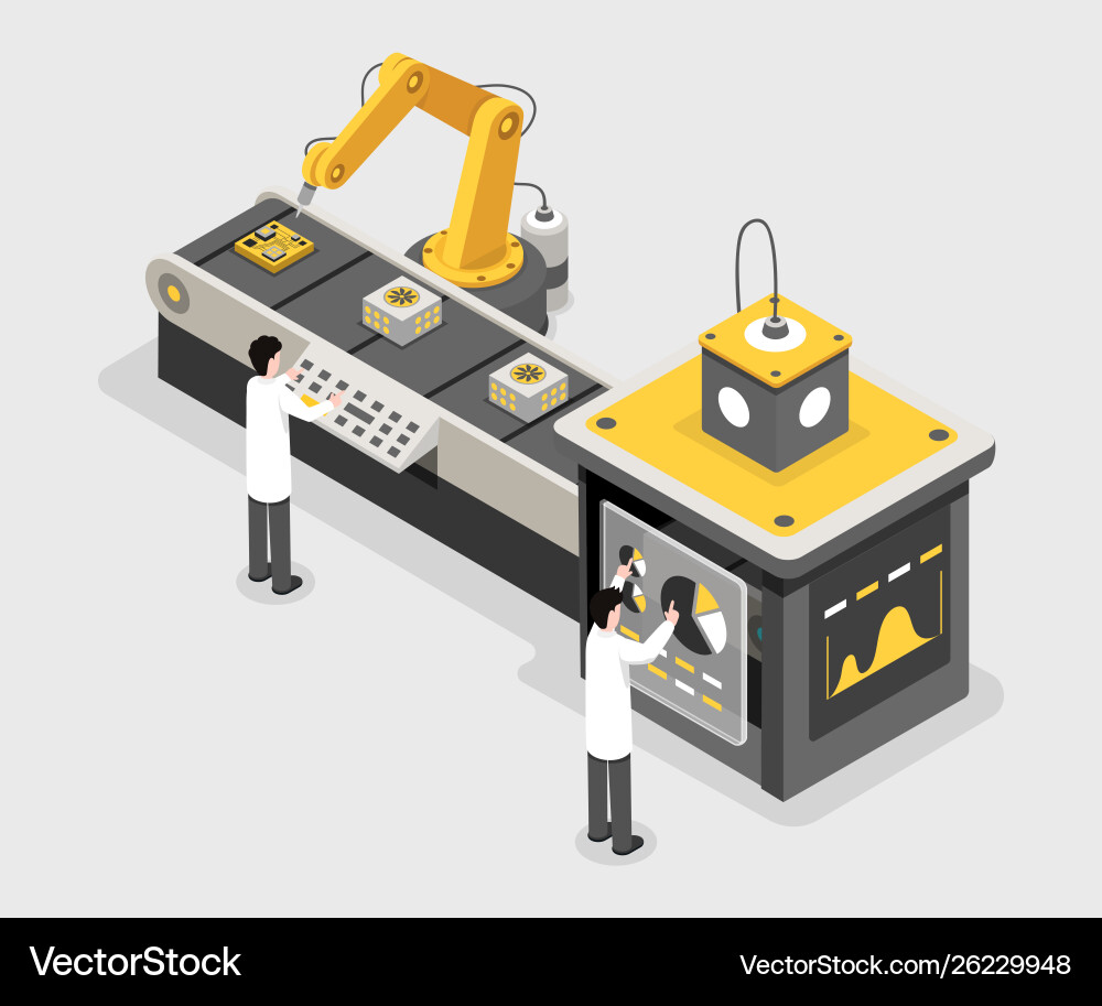 Manufacture process data collecting facility Vector Image