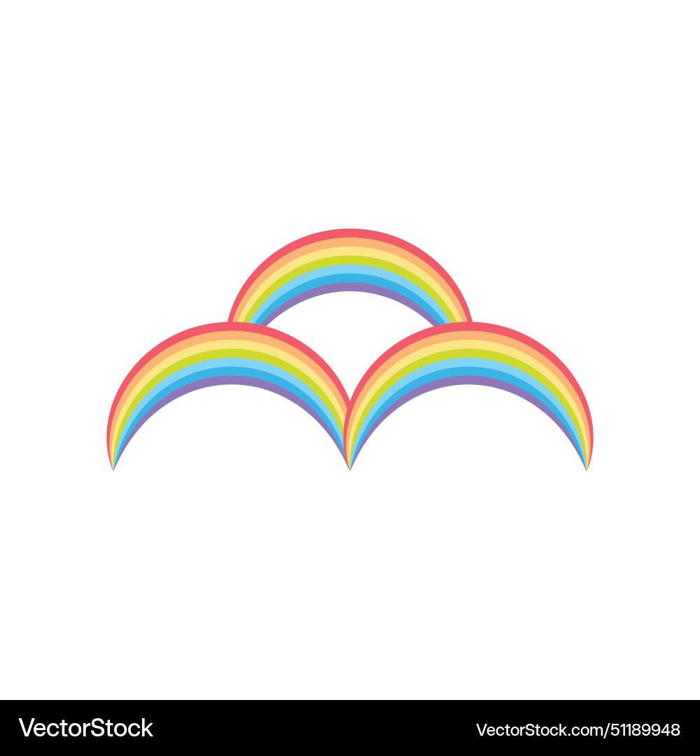 Rainbow flat design Royalty Free Vector Image - VectorStock