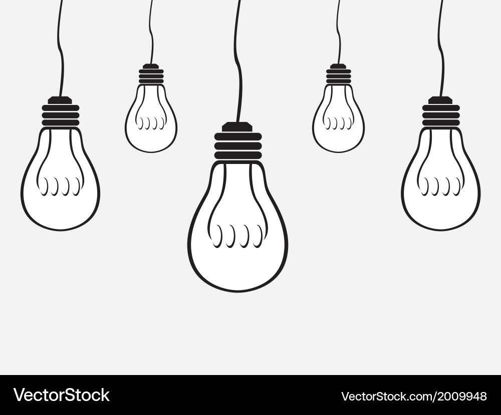 Simple bulb background Royalty Free Vector Image