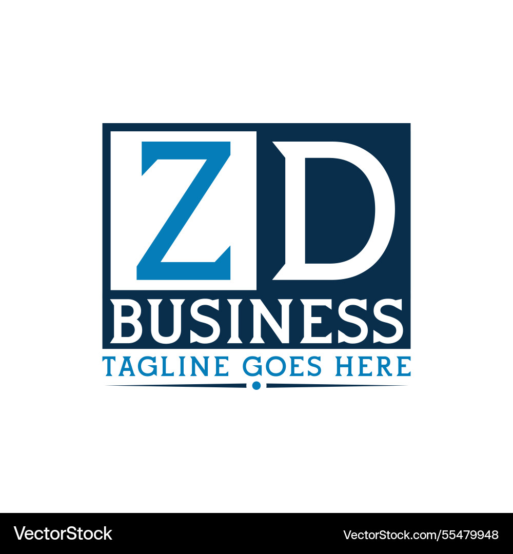 Zd logo letter business design Royalty Free Vector Image