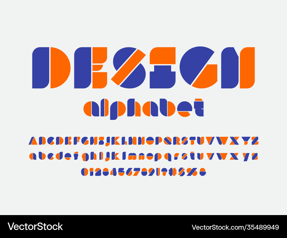Abstract font Royalty Free Vector Image - VectorStock